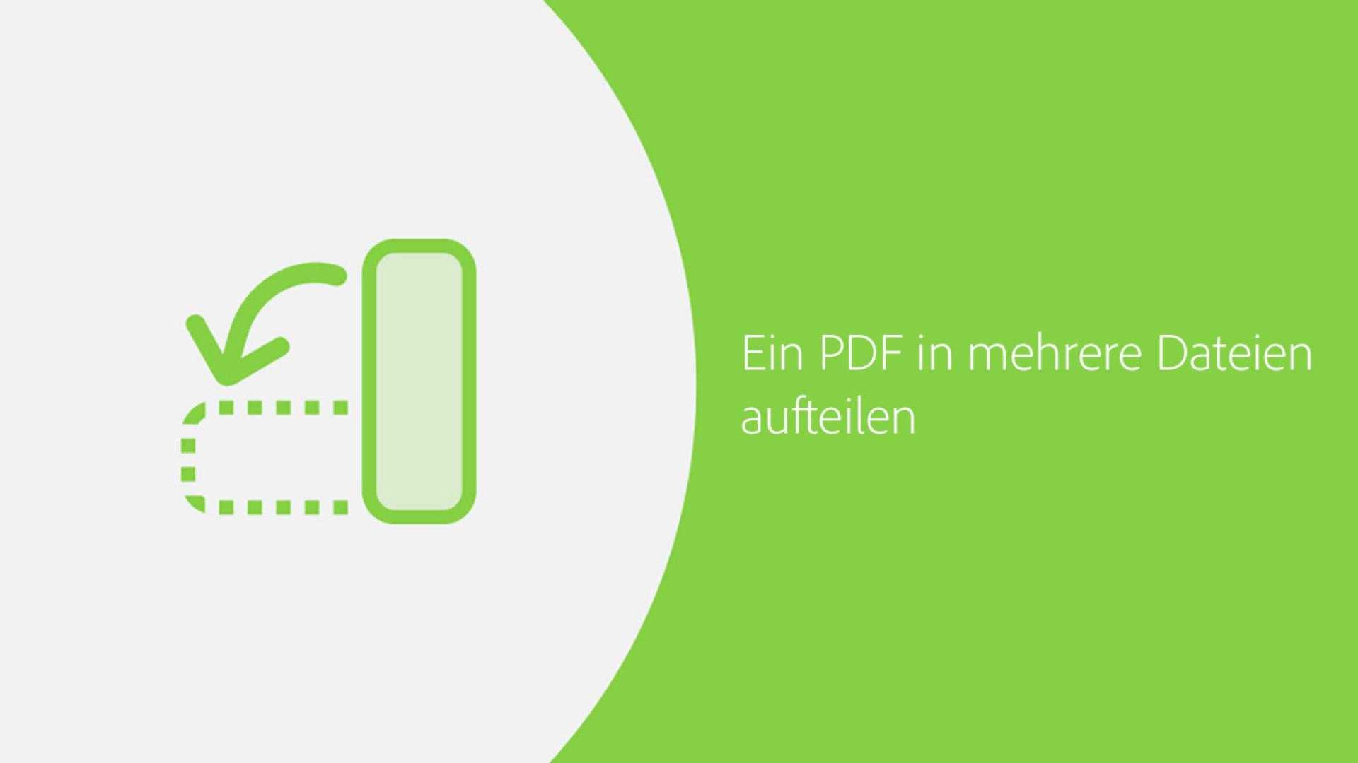 Adobe Learn - Lerne Acrobat Pro Ein PDF-Dokument in mehrere Dateien ...